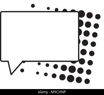 speech square bubble icon over white background, colorful design ...