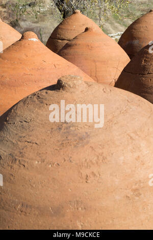 Cyprus, Omodos, traditional terracotta wine pots Stock Photo - Alamy