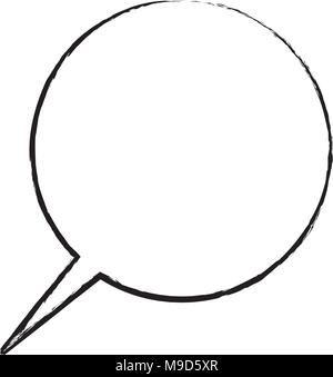 round speech bubble icon over white background, vector illustration ...