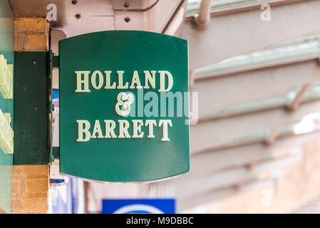 Daventry UK March 13 2018: NHS Danetre Hospital logo sign post Stock ...