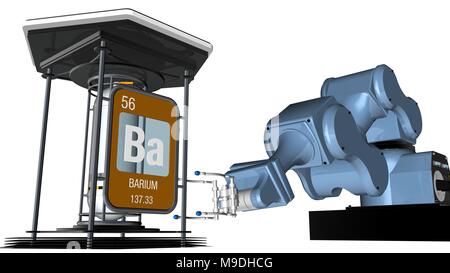 Barium Chemical 56 element of periodic table. Molecule And ...