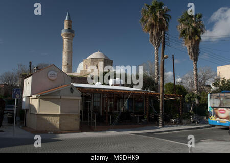 Cami-i-Kebir Mosque in the old town of paphos, on the mediterranean ...