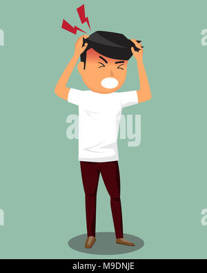 Headache Flat Icon Stock Photo - Alamy
