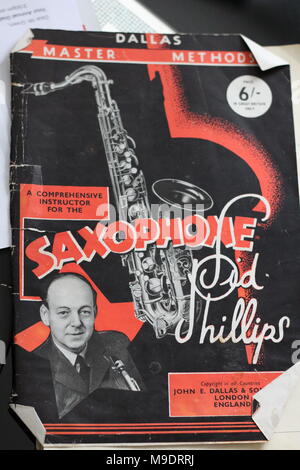Front cover of Saxophone 1946 publication by jazz clarinettist, Sid ...