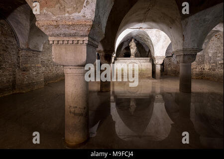 Flooded crypt of the Church of San Zaccaria (Chiesa di San Zaccaria) in ...