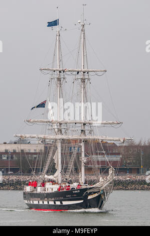 The Sea Cadets Sail Training Flagship, TS Royalist, departing ...