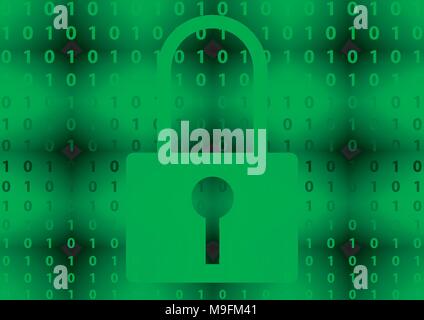 graphics design concept Binary code assigns 0 1 from binary number system technology circuit ...