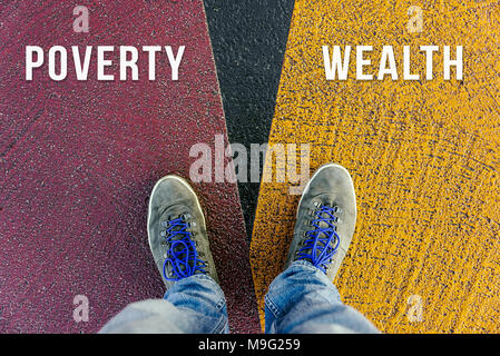 Rich poor divide concept sign richer poorer problem worry division ...