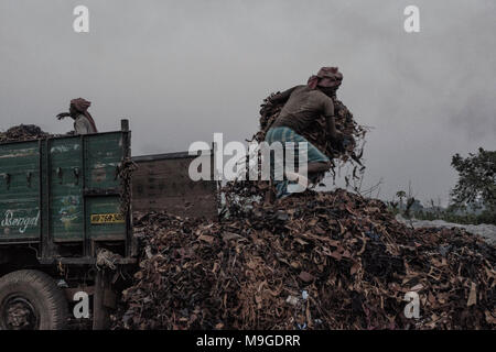March 17, 2018 - Kolkata, west bengal, India - Tannery, the integrated ...