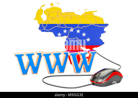 Internet connection in Venezuela concept. 3D rendering isolated on ...