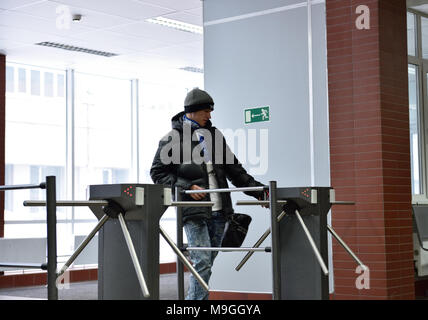 Novosibirsk, Russia - January 15, 2015: Student use the directional ...