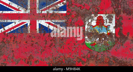 Bermuda grunge flag, British Overseas Territories, Britain dependent ...