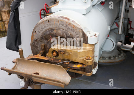 HMS Monitor M33 a British WW1 ship in dry dock HMNB having recently ...
