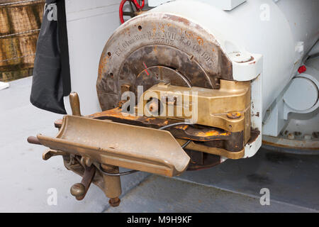 HMS Monitor M33 a British WW1 ship in dry dock HMNB having recently ...