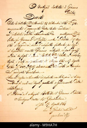 A vintage letter handwritten in ink from the mid-19th century Stock ...