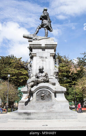 Ferdinand Magellan statue in Punta Arenas, Chile Stock Photo - Alamy