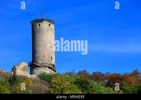 Ilza, Masovia / Poland - 2011/10/03: Ruins and tower of medieval Cracow ...