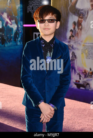 Philip Zhao attending the premiere of Ready Player One in Los Angeles ...