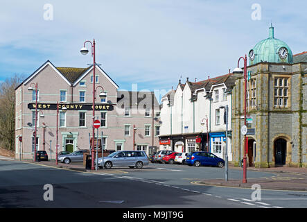 Sculpture of miner in the Square, Millom, West Cumbria, England UK ...