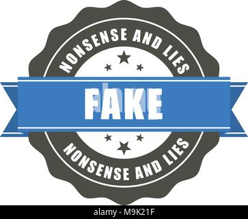 Fake stamp symbol, label sticker sign button, text banner vector ...