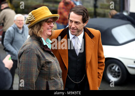 Hugh Grant filming 'A Very English Scandal' based on the life of the ...
