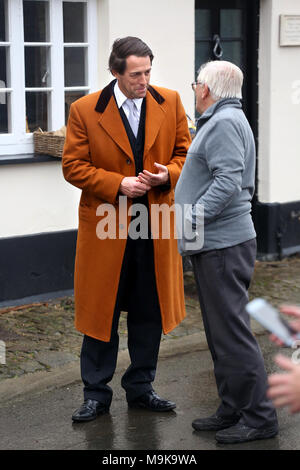 Hugh Grant filming 'A Very English Scandal' based on the life of the ...
