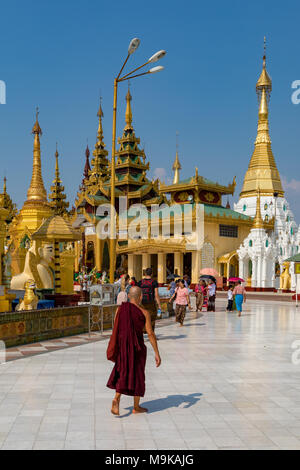 Yangon Myanmar March 25, 2018 Shwedagon Pagoda Stock Photo - Alamy