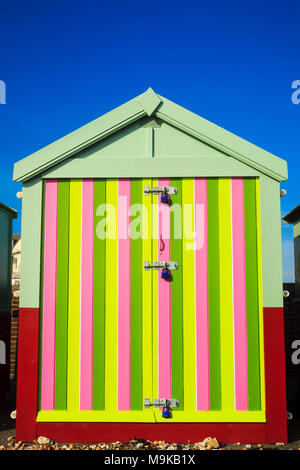 Colorful wooden hut Brighton, England, close-up Stock Photo - Alamy