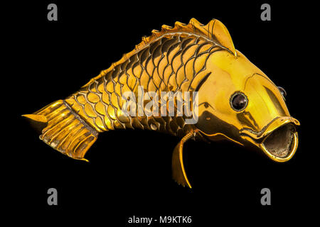 Gold carp scales statue Stock Photo - Alamy