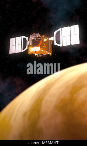 Space station orbiting Mars, illustration Stock Photo - Alamy