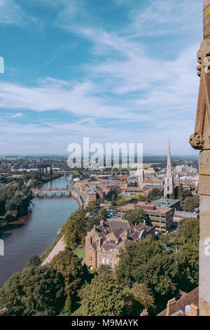 Worcester, UK - including River Seven. As viewed from Worcester ...