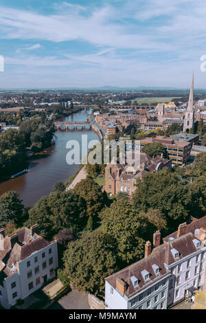 Worcester, UK - including River Seven. As viewed from Worcester ...