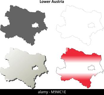 Niederosterreich state outline map set Stock Vector Image & Art - Alamy