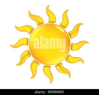 Yellow Sun Icon Stock Photo - Alamy