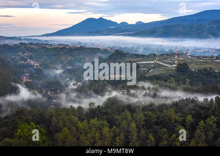 Mount Burangrang, Lembang Fault, and the city of Lembang in the ...