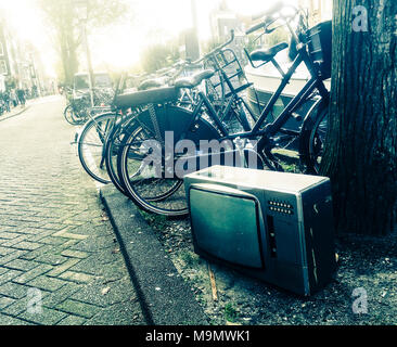 Bulky waste at the roadside Stock Photo - Alamy
