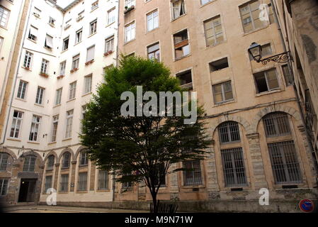Remains of the Feuillants convent, Croix-Rousse, Lyon, France Stock ...
