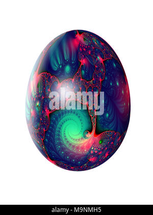 Fractal pattern in the form of an Easter egg. Illustration Stock Photo ...