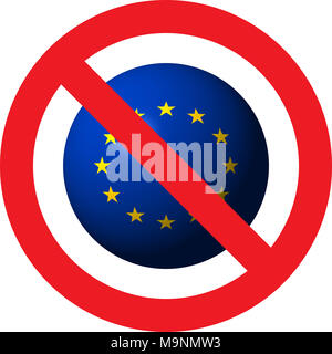 No European Union allowed sign Stock Photo - Alamy