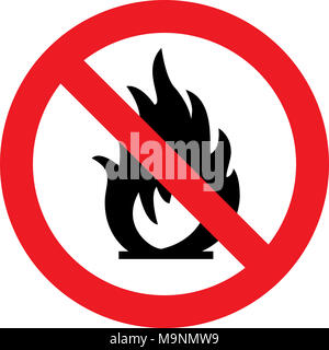 Fire not allowed sign Stock Photo - Alamy