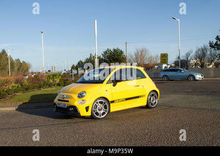 2018 yellow Abarth 2dr, two-door, four-passenger, transverse front ...