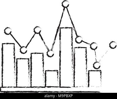 statistics bar graph pointed line design Stock Vector Image & Art - Alamy