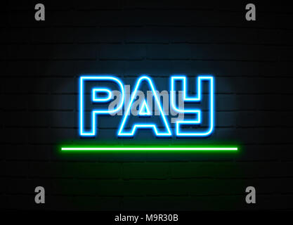 pay here neon sign Stock Photo - Alamy