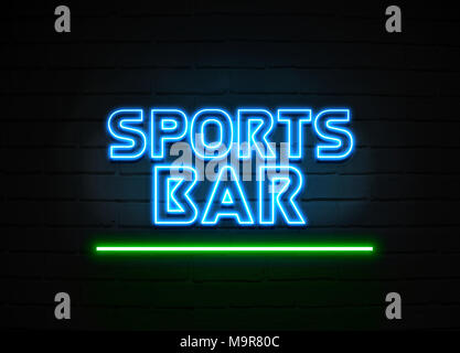 Illuminated neon sign at Sports Bar in Ayia Napa on the Mediterranean ...