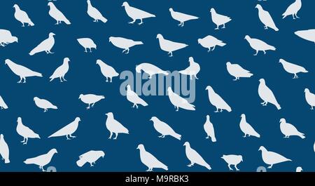 The seamless background of the pigeons. Vector illustration Stock ...