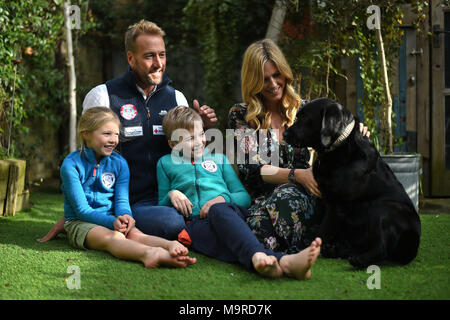 Ben Fogle and his wife Marina, with their son Luda and daughter Iona ...