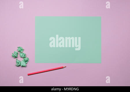 Empty sample paper note greeting card Delicious fresh croissant topped ...