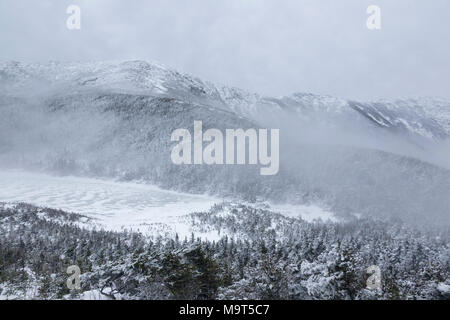Franconia Ridge from Greenleaf Trail during extreme weather conditions ...