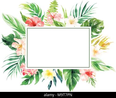 Rectangle colorful floral border vector Stock Vector Image & Art - Alamy