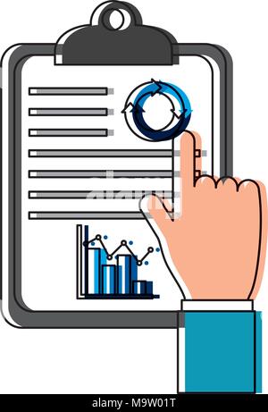 checklist clipboard with statistics infographic Stock Vector Image ...